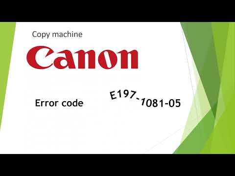 Canon irc error code e197 (E197-1081-05)