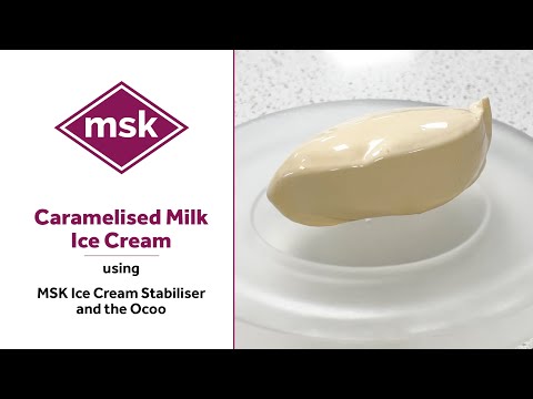 Caramelised Milk Ice Cream Recipe using MSK Ice Cream Stabiliser and the Ocoo.