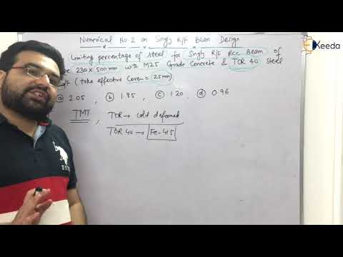 Numerical Number 2 of Singly Reinforced Beam Design - Concrete Structures - GATE Video Lecture ...