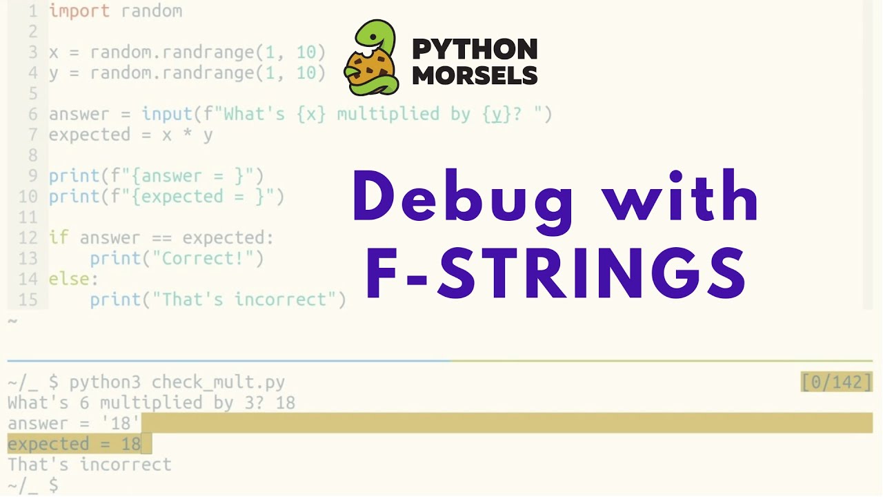 Debugging with f strings