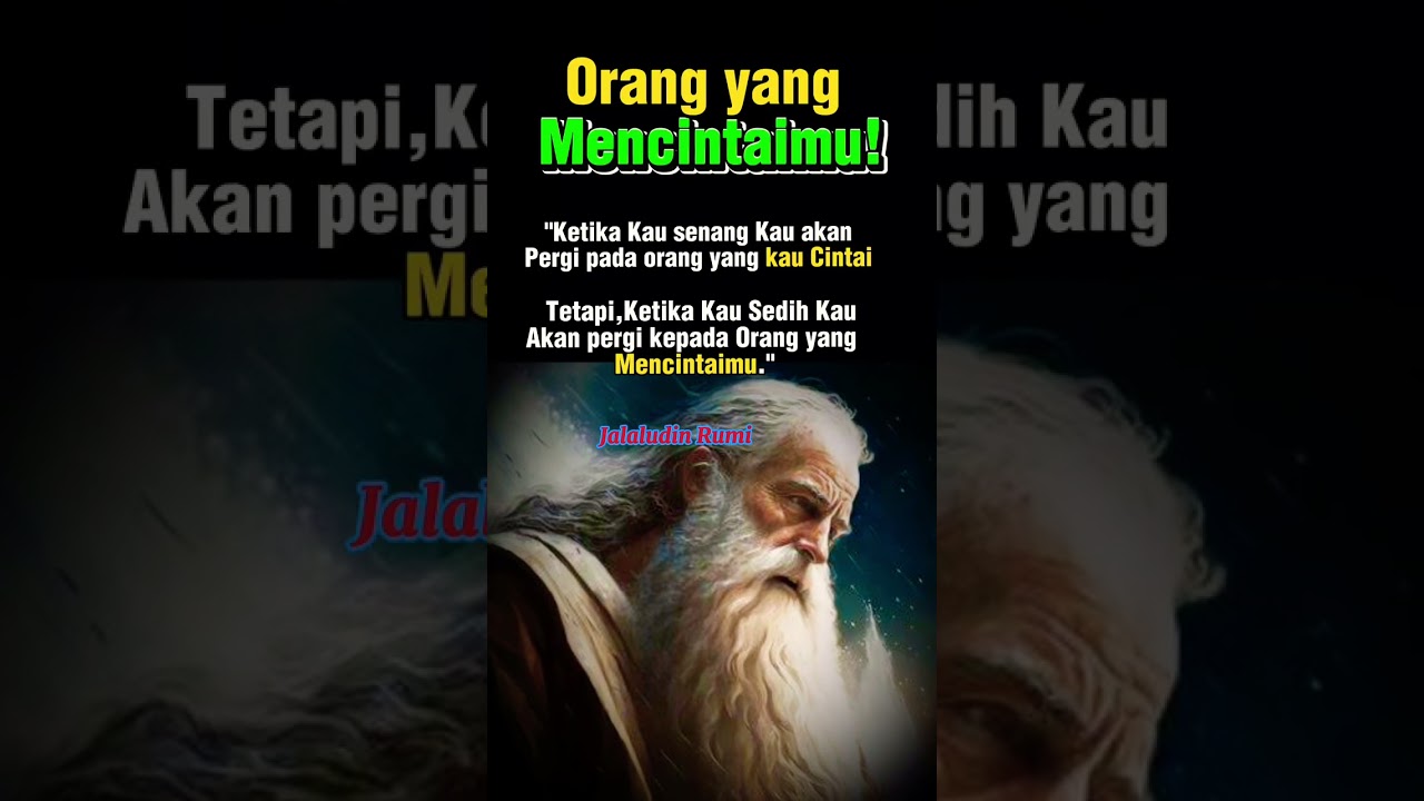 Kata- Kata Bijak Jalaludin Rumi Tentang 