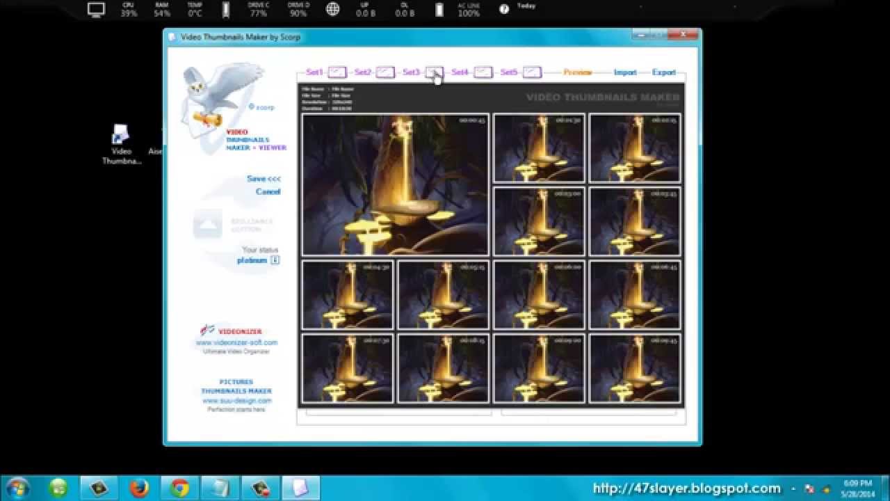 Creating Video Thumbnail with VIDEO THUMBNAIL MAKER PLATINUM 6.0