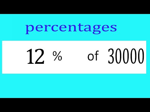 Percentages 12 Percentage(%) of 30000