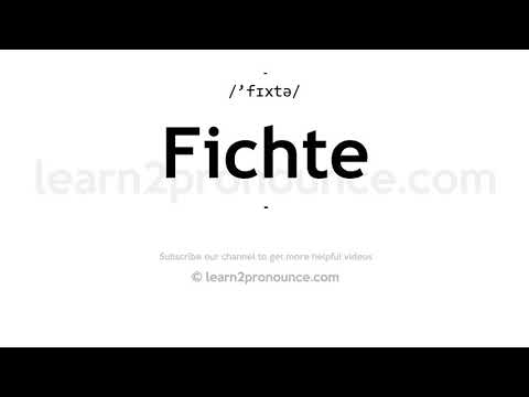 How to pronounce Fichte | English pronunciation