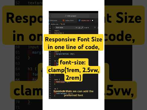 Responsive font size hack in just one line of code! 🚀✨ #ResponsiveDesign