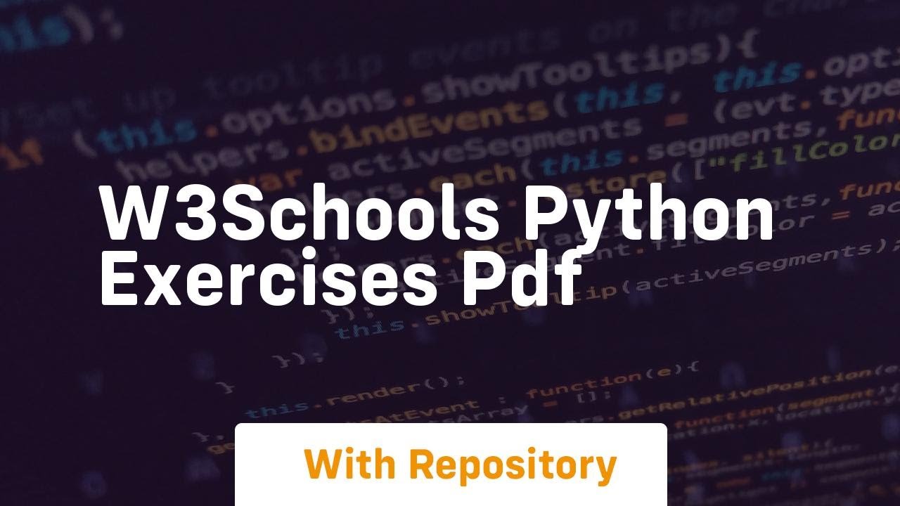 w3schools python exercises pdf