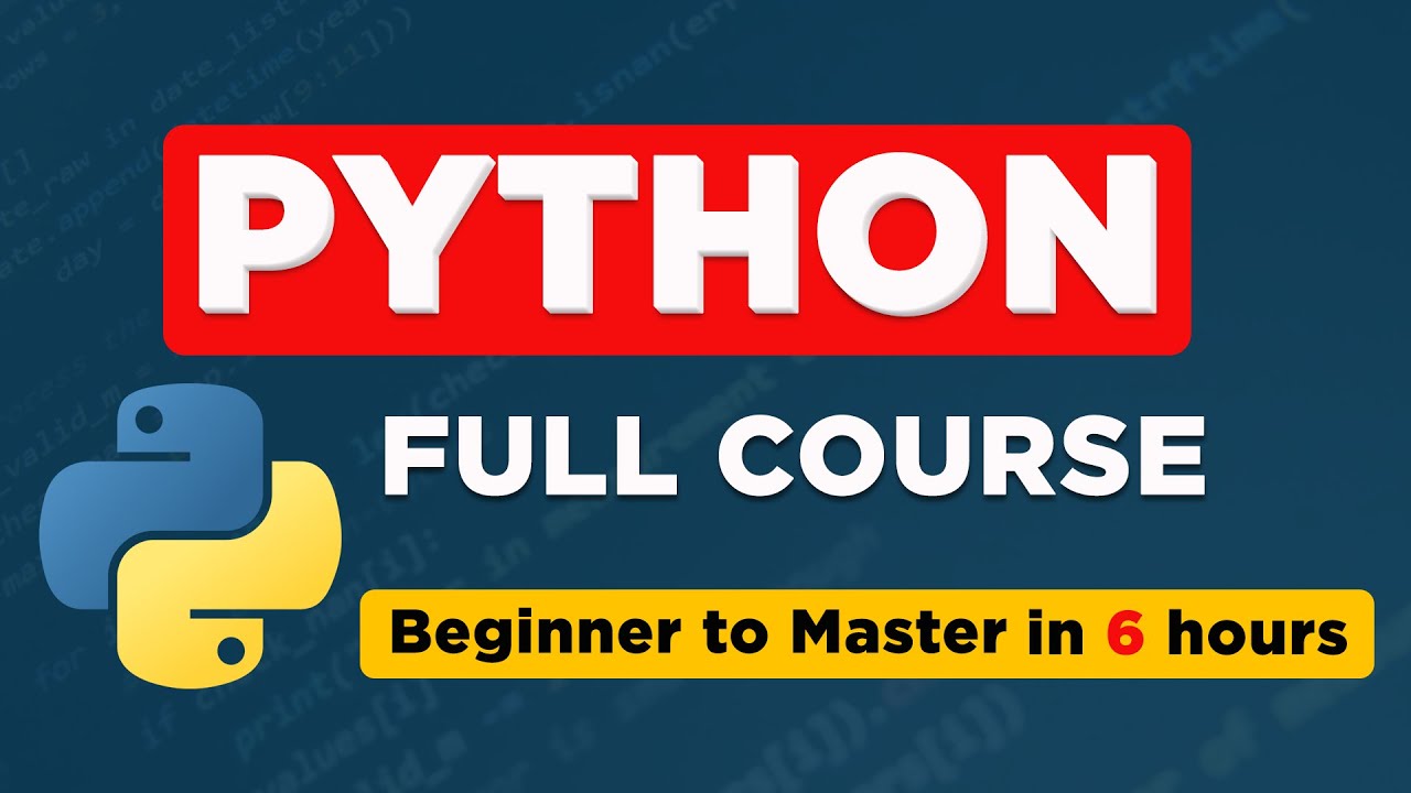 Python Full Course for Beginners | Complete Python Course