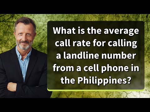 What is the average call rate for calling a landline number from a cell phone in the Philippines?