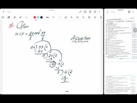 Find the HCF of 24 and 33 by using division algorithm.