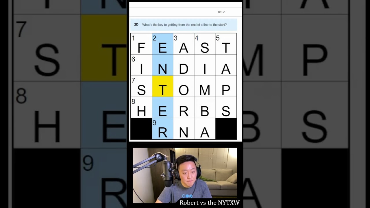 Tuesday Mini crossword 2/21/23 New York Times Crossword #crossword #puzzle #shorts