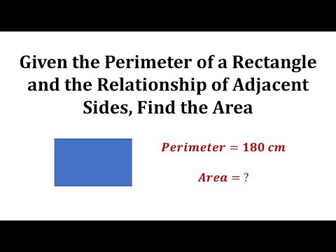 Ex: Find the Area of a Rectangle Given the Perimeter | Math Help from ...