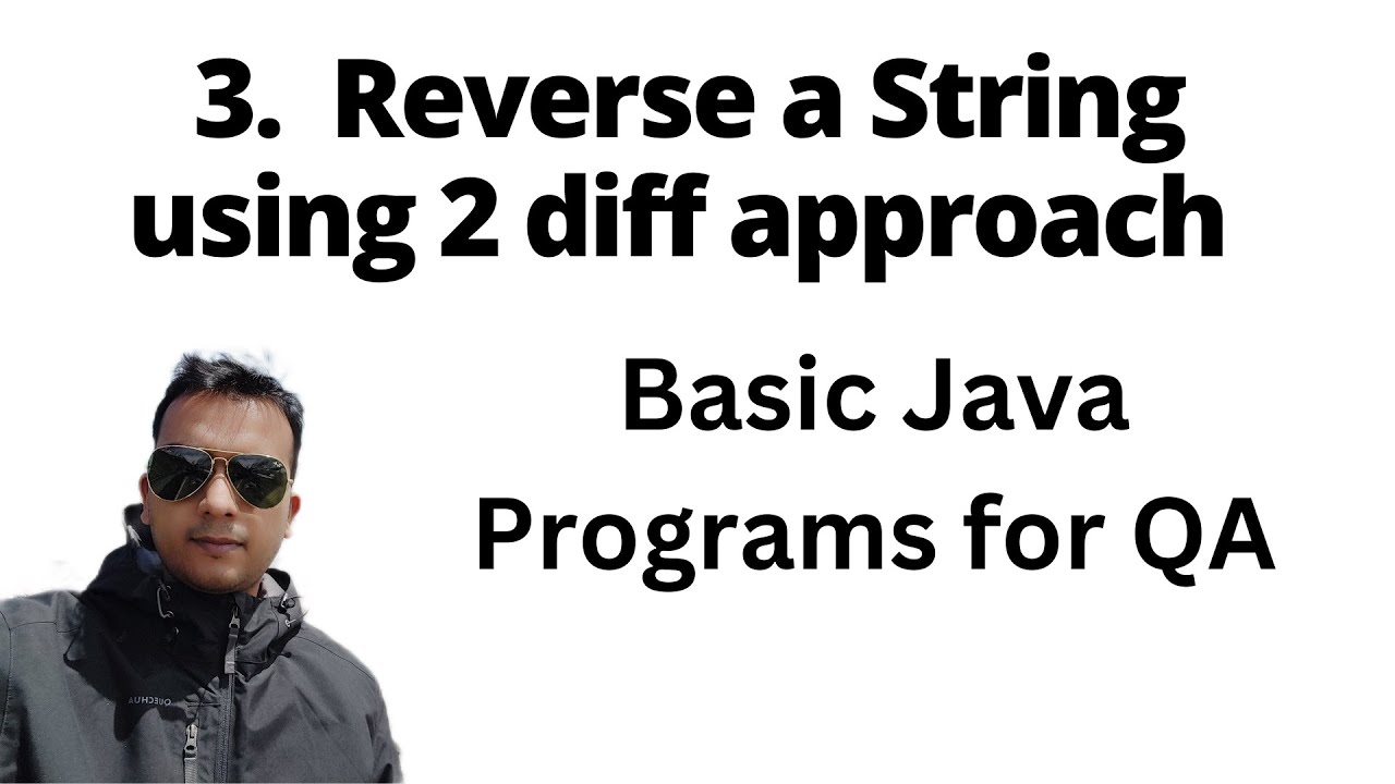 Basic Java Program - Reverse a String using StringBuilder Class | Java for QA Playlist