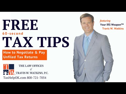 TAX TIP: Negotiating & Paying Unfiled Tax Returns