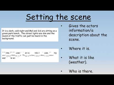 08.07.20 Year 3 English - Reading: Identifying Features of a Play Script