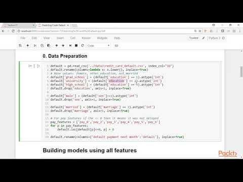 Learn Making Predictions with Data and Python Predicting Credit Card Default | packtpub com ...