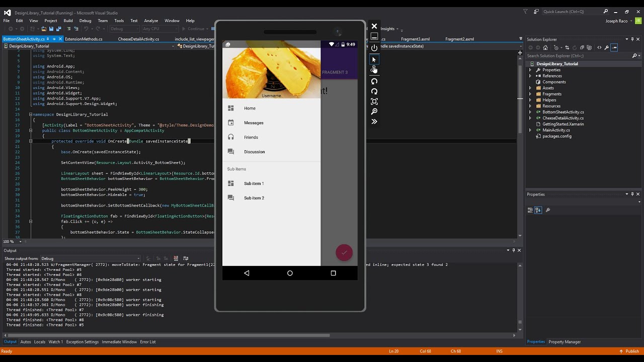 Xamarin Android Tutorial 82 Design Library Pt 4