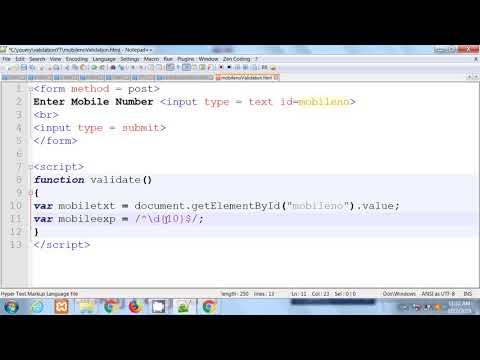 Learn Mobile Number Validation using Javascript | Hindi - Mind Luster