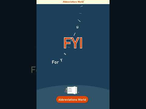 FYI Abbreviation stands for, FYI Abbreviation Full Form, What does FYI mean - Abbreviations World