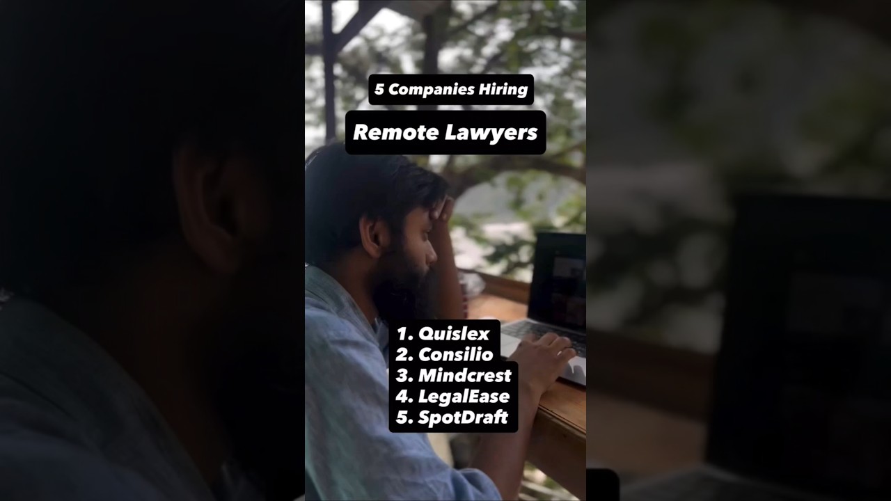 Legal Drafting, Compliance, Advisory Jobs On Remote Basis | Legal Jobs For Lawyers