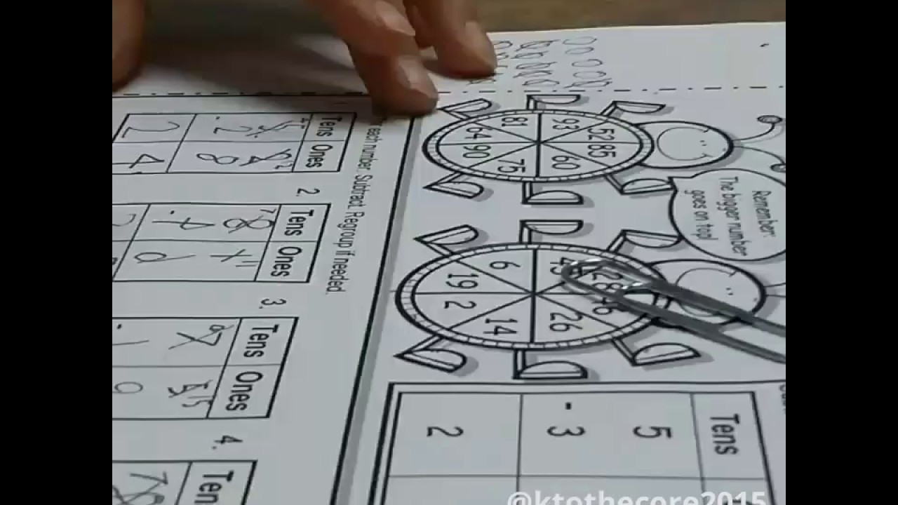 DigiBugs 2 Digit Subtraction Practice