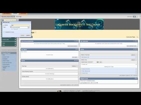 Create My Grades Link on Blackboard 9.1