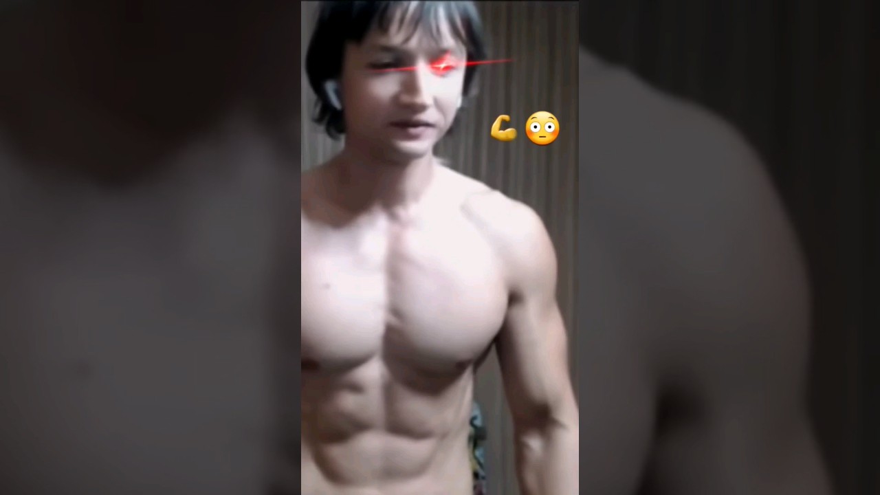 The man has strong muscles 💪😳