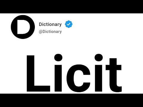 Licit Meaning In English