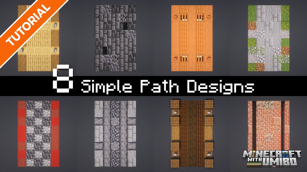 8 Simple Path Designs for Minecraft