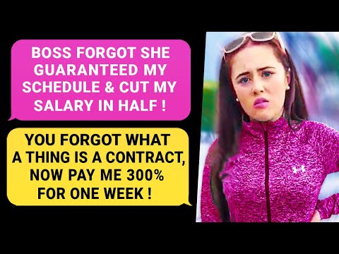 Boss Forgot She Guaranteed my Schedule & CUT My Salary In Half. Now Pay Me 300% For One Week ! r/MC