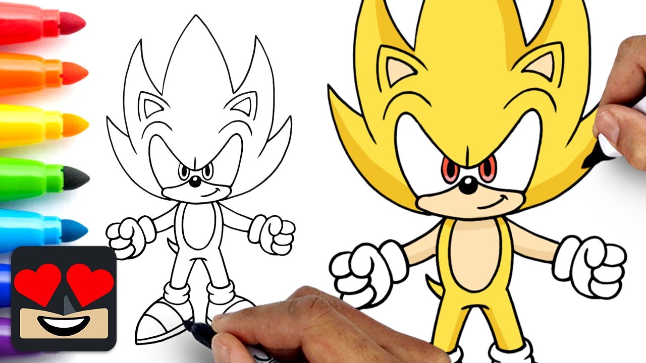 How To Draw Super Sonic | Beginner Drawing Tutorial (Step-by-Step)