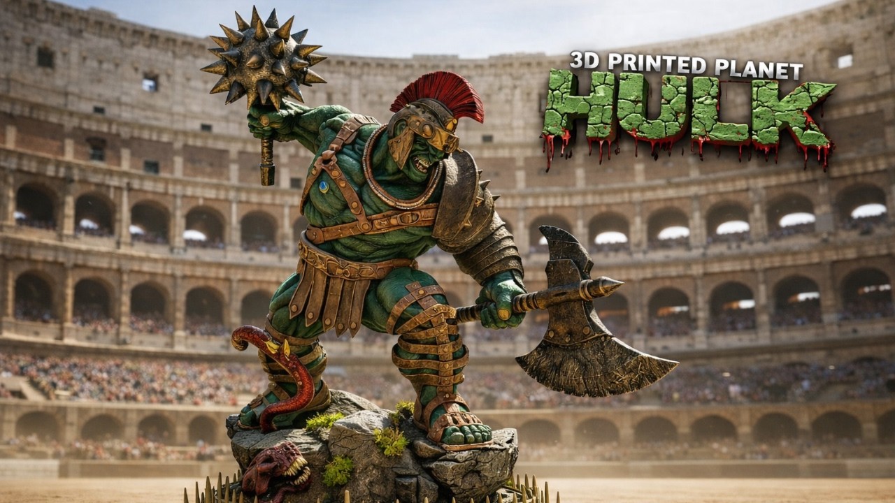 3D Printed PLANET HULK  Make N Paint