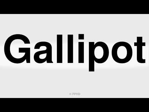 How to Pronounce Gallipot