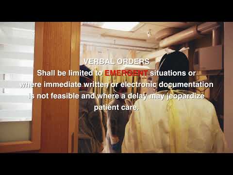 The Use of Verbal and Telephonic Orders