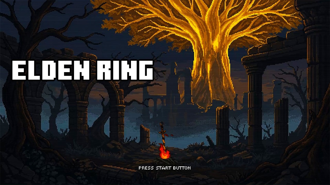 Elden Ring Site of Grace Pixel Art Ambience 🔥 Animated Live Wallpaper (10 Hours)
