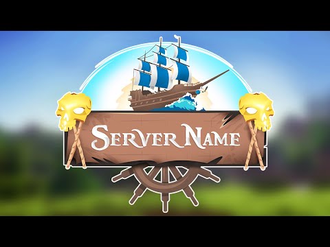 Minecraft Server Logo - "Pirate Ship" (Template Logo Maker)