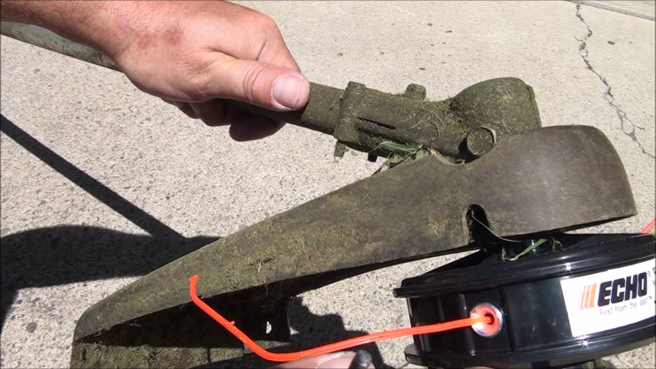 HOW TO REMOVE and REPLACE the Cutting HEAD on an ECHO WEEDEATER WEEDTRIMMER WEEDWACKER