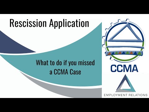 What to do if you missed a CCMA Case | Rescission Application ...