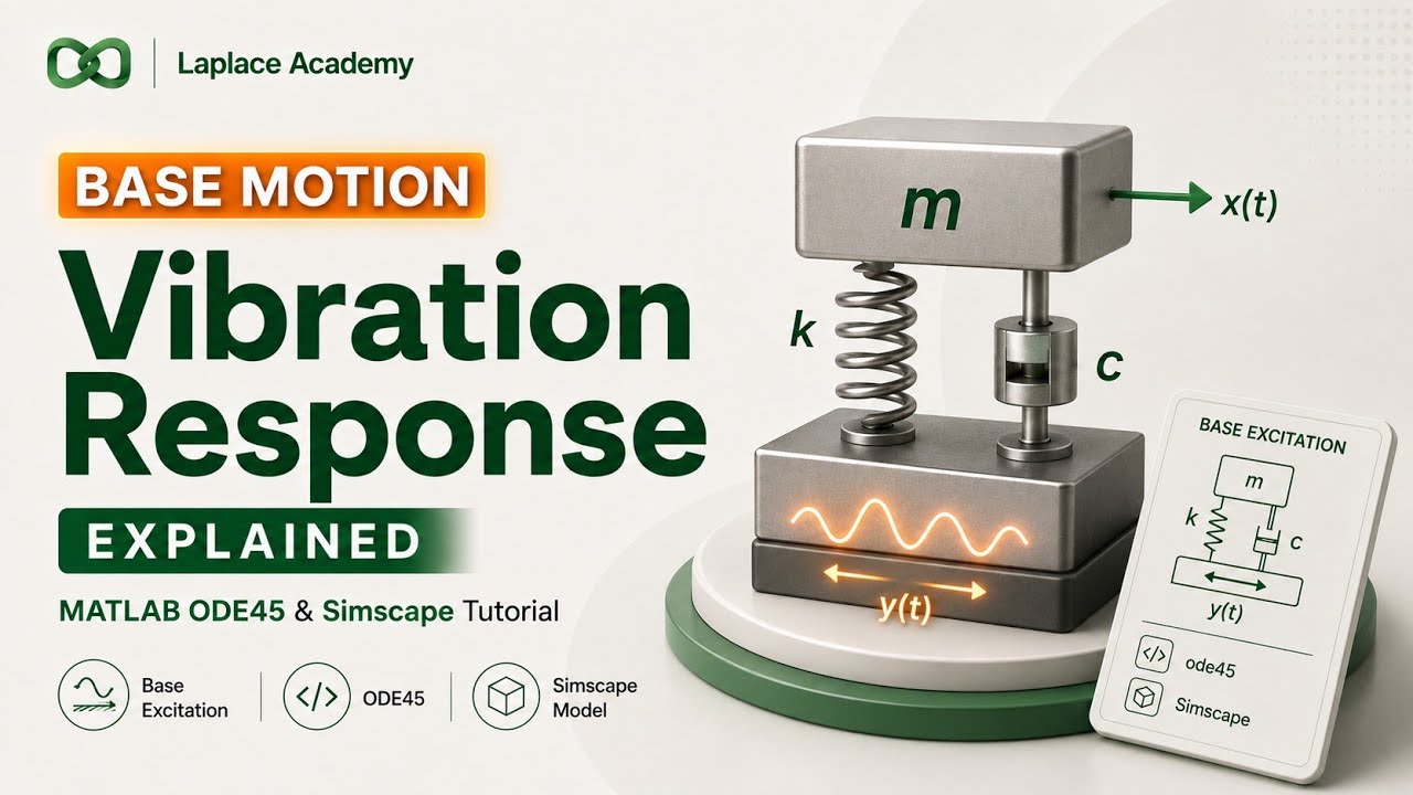 Vibration Under Harmonic Base Motion (MATLAB ODE45 + Simscape Tutorial)