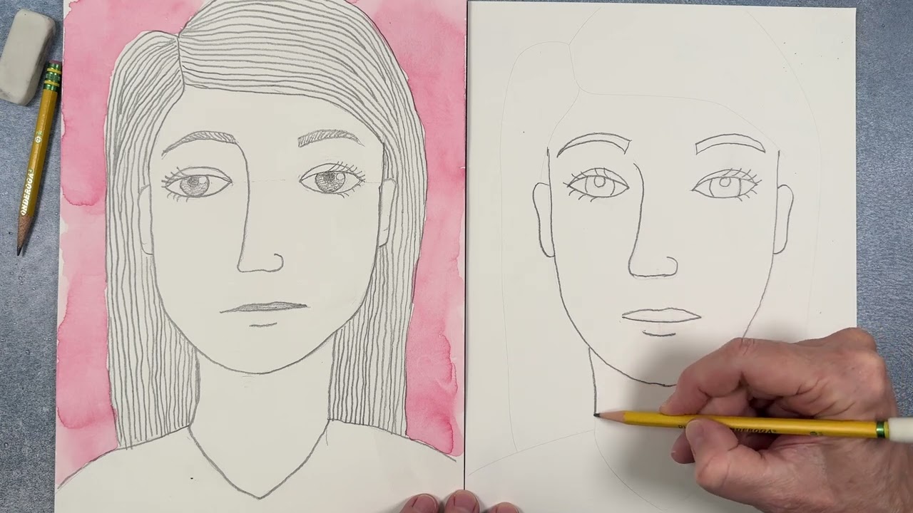 How to Draw a Pencil Self Portrait