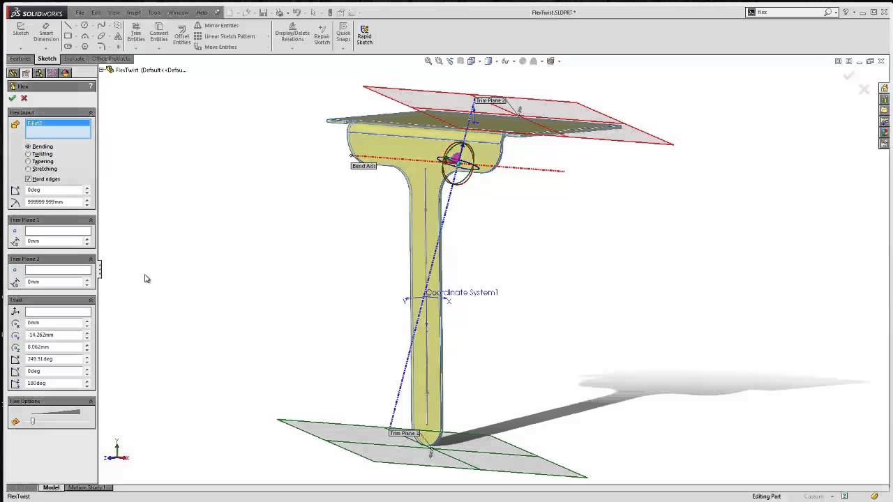 SOLIDWORKS - Flex Feature