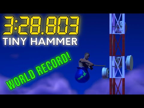 Getting Over It - Tiny Hammer% in 3:28.803 (World Record)