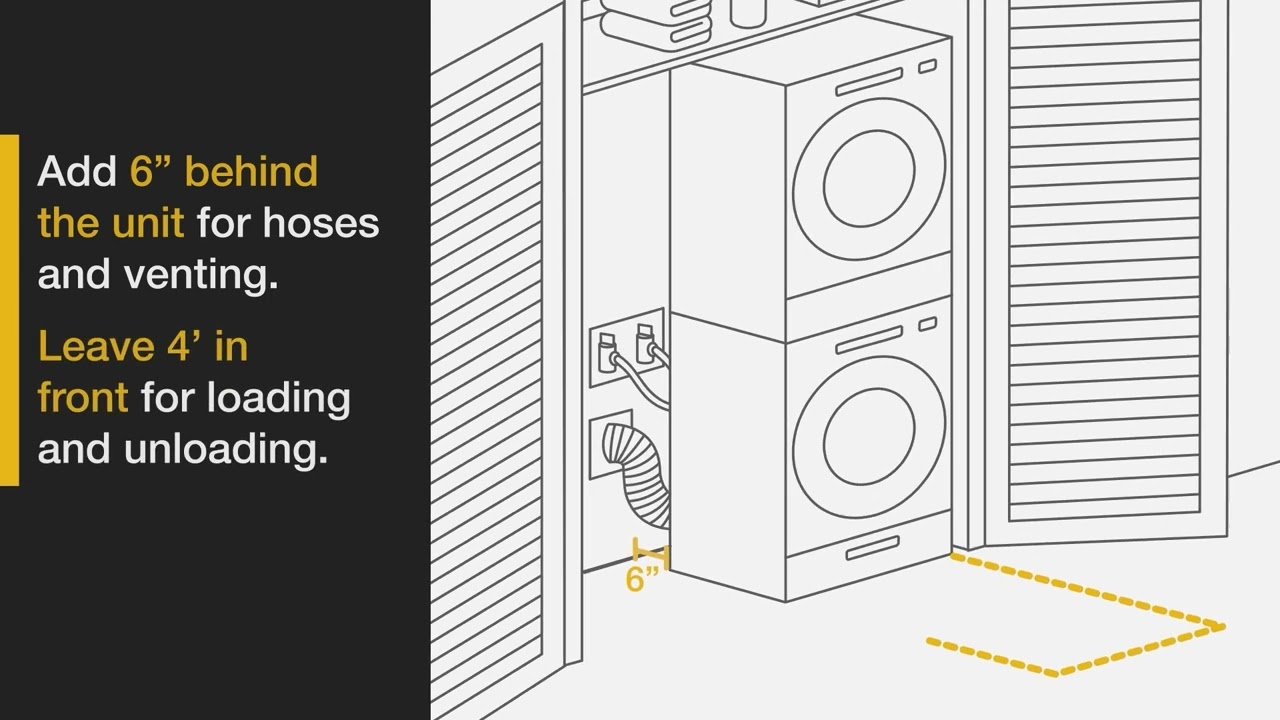 How to Measure for Installing a Whirlpool® Stacked Washer & Dryer