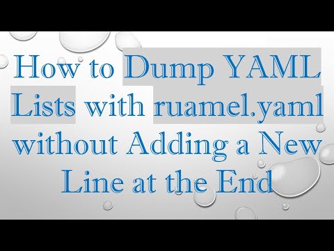 How to Dump YAML Lists with ruamel.yaml without Adding a New Line at the End