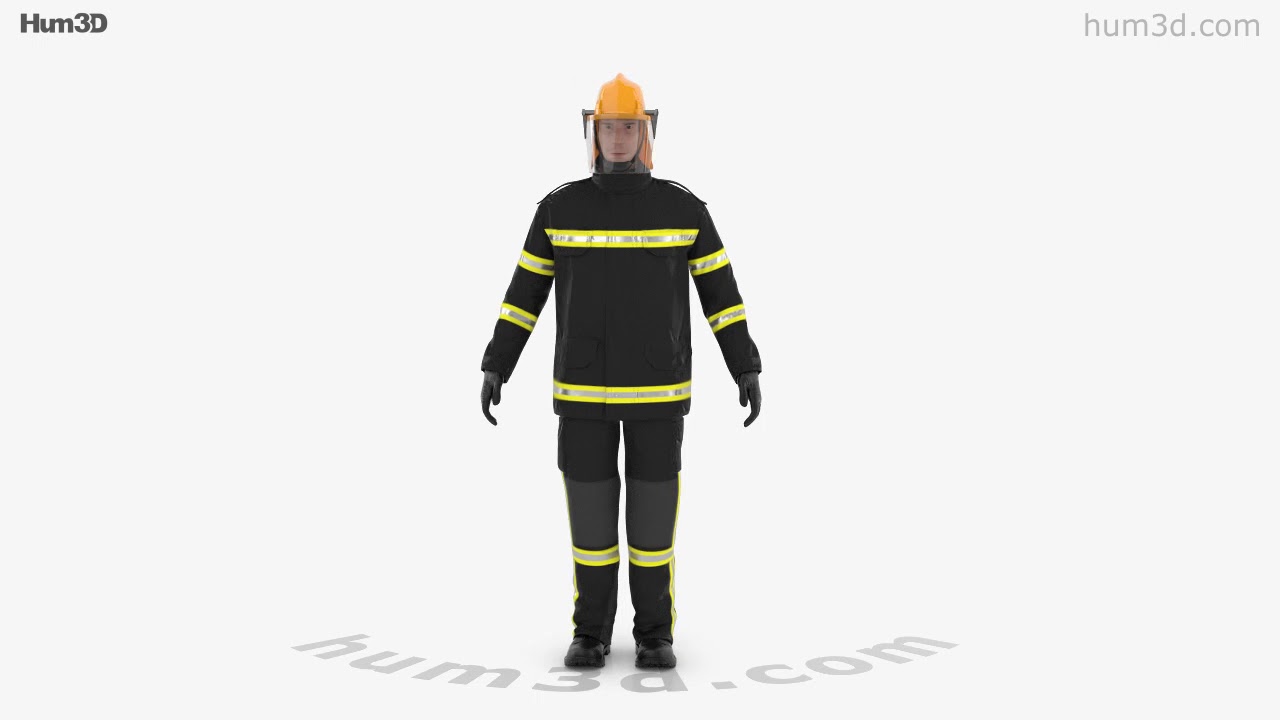 Firefighter 3D model by 3DModels.org