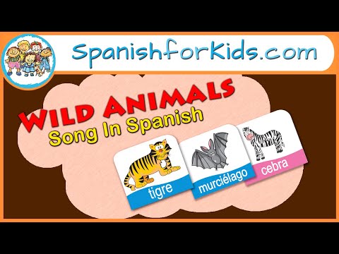 Animales Salvajes: Wild Animals in Spanish Song by Risas y Sonrisas SpanishforKids.com