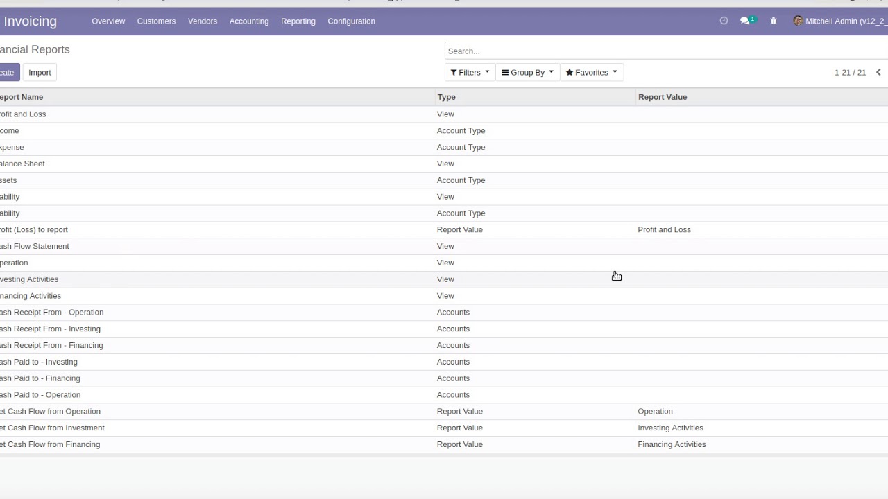 Print Account Cash Flow Statement Report in PDF & Excel | Odoo Apps Features #odoo #cashflow #report