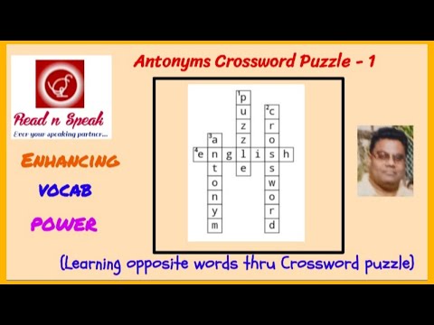 Know your English antonym (opposite) words thru simple Crossword puzzle | ReadnSpeak | RNS |TamilL