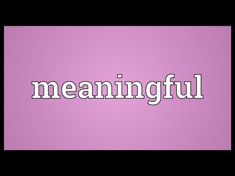 Meaningful Meaning