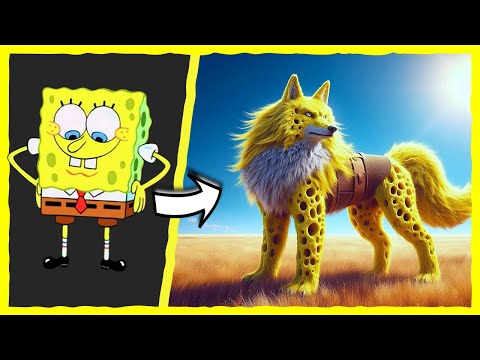 SpongeBob SquarePants as WOLF All Characters 2025 π
