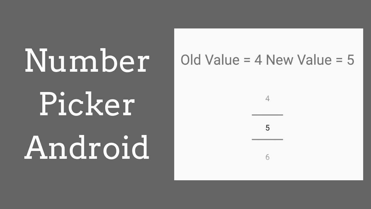 Numberpicker android - Create Numberpicker  in android studio